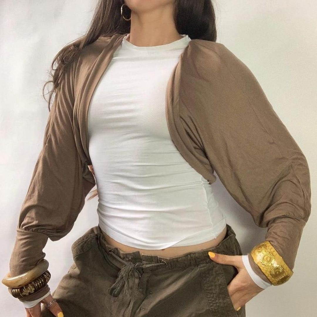 Batwing Bolero Shrug Top | Lightweight Summer Open Front Layering ...