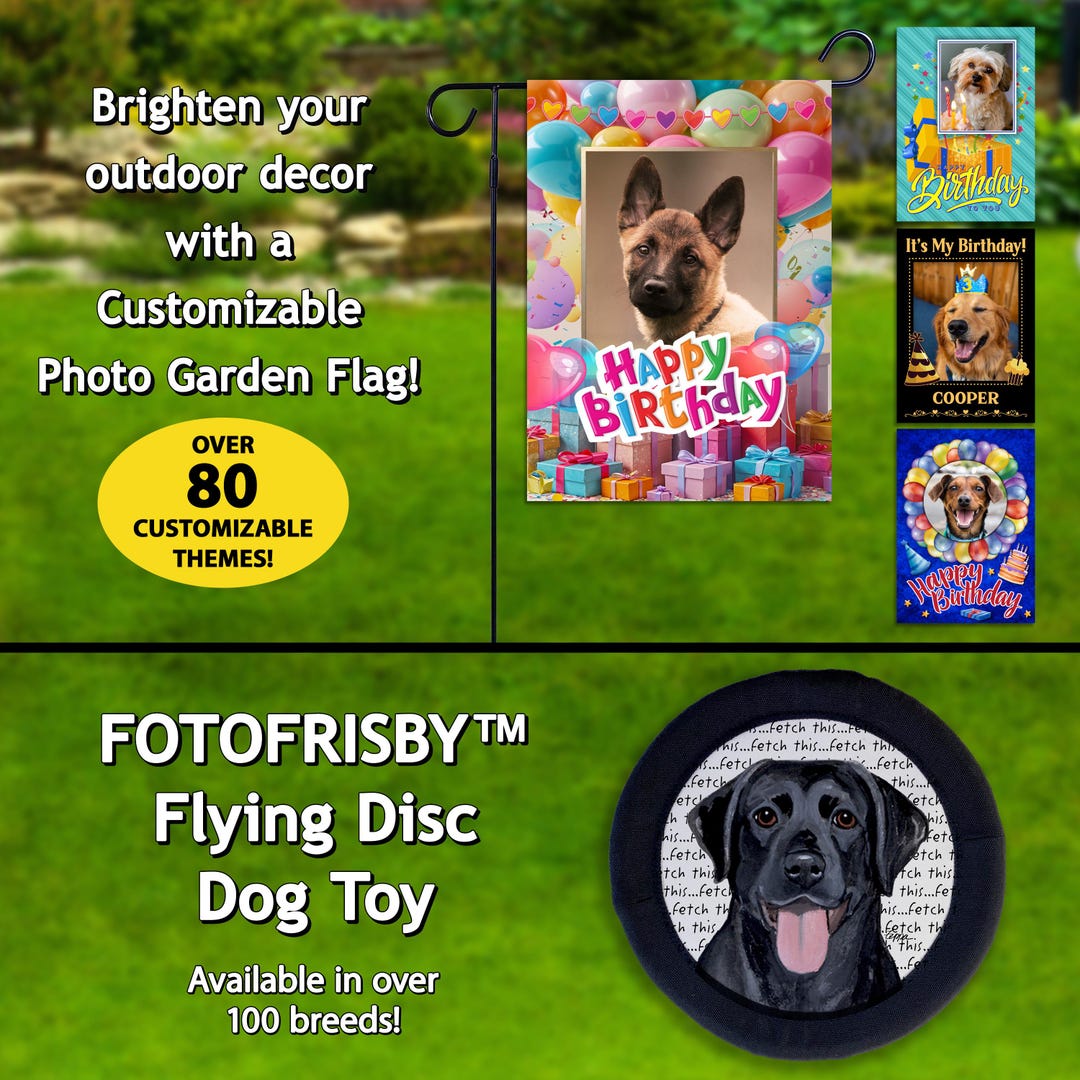 Labrador Retriever Flying Disc Dog Toy, Personalized Dog Garden Flag ...