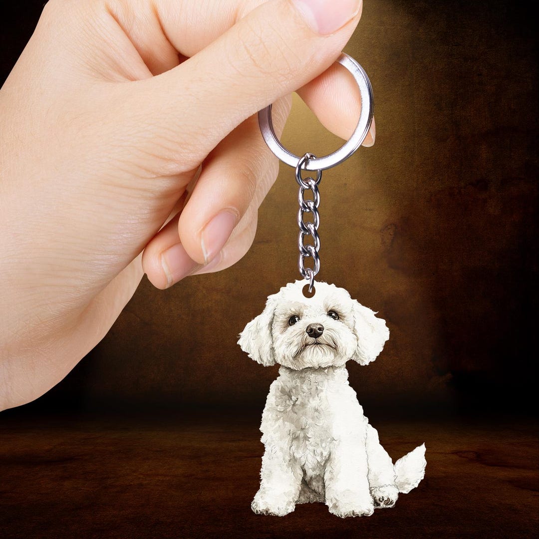 Maltese Lover Acrylic Keychain, Gift for Malteselovers - Etsy