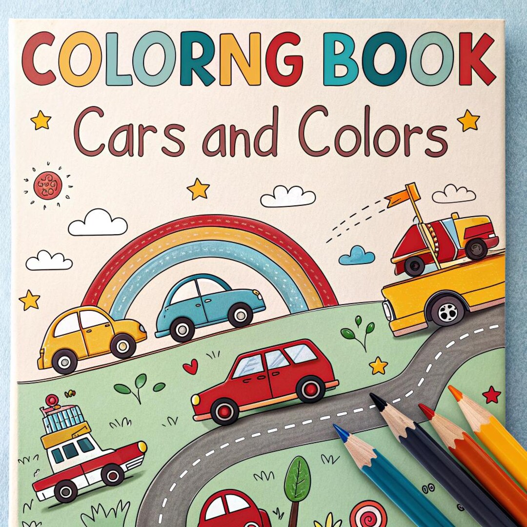 Coloringbook:cars and Colors - Etsy