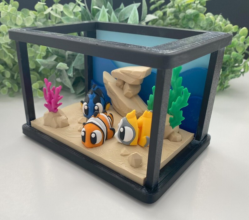 FISH TANK PLAYSET-3D Printed-articulating-flexi Fidget-sensory Toy-adhd ...