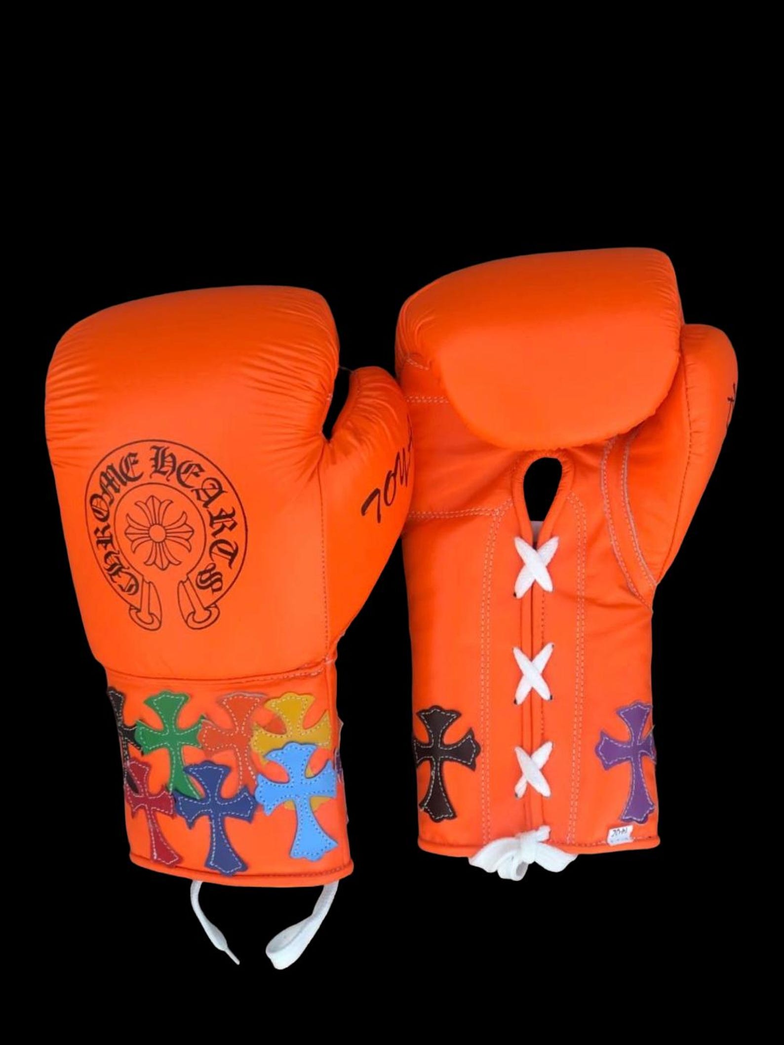 Custom Cross Boxing Gloves: Chrome Hearts Inspired Sparring Training ...