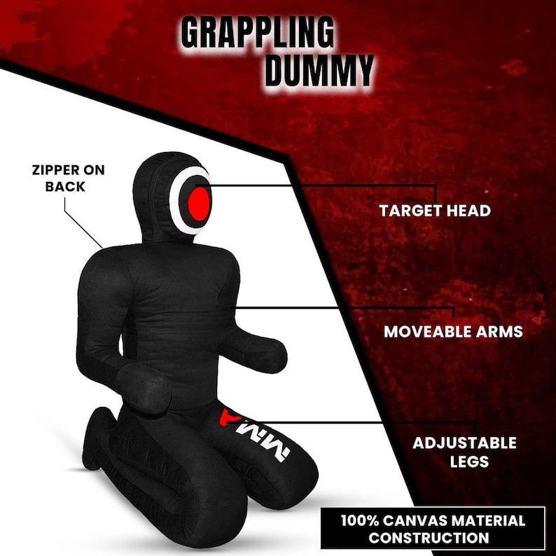 MMA BJJ Wrestling Grappling Self Defense Training Canvas Dummy UNFILLED ...