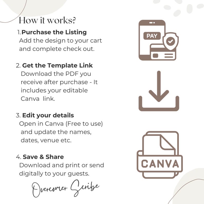 Funeral Program With Photo | Golden Staircase to Heaven Order of ...