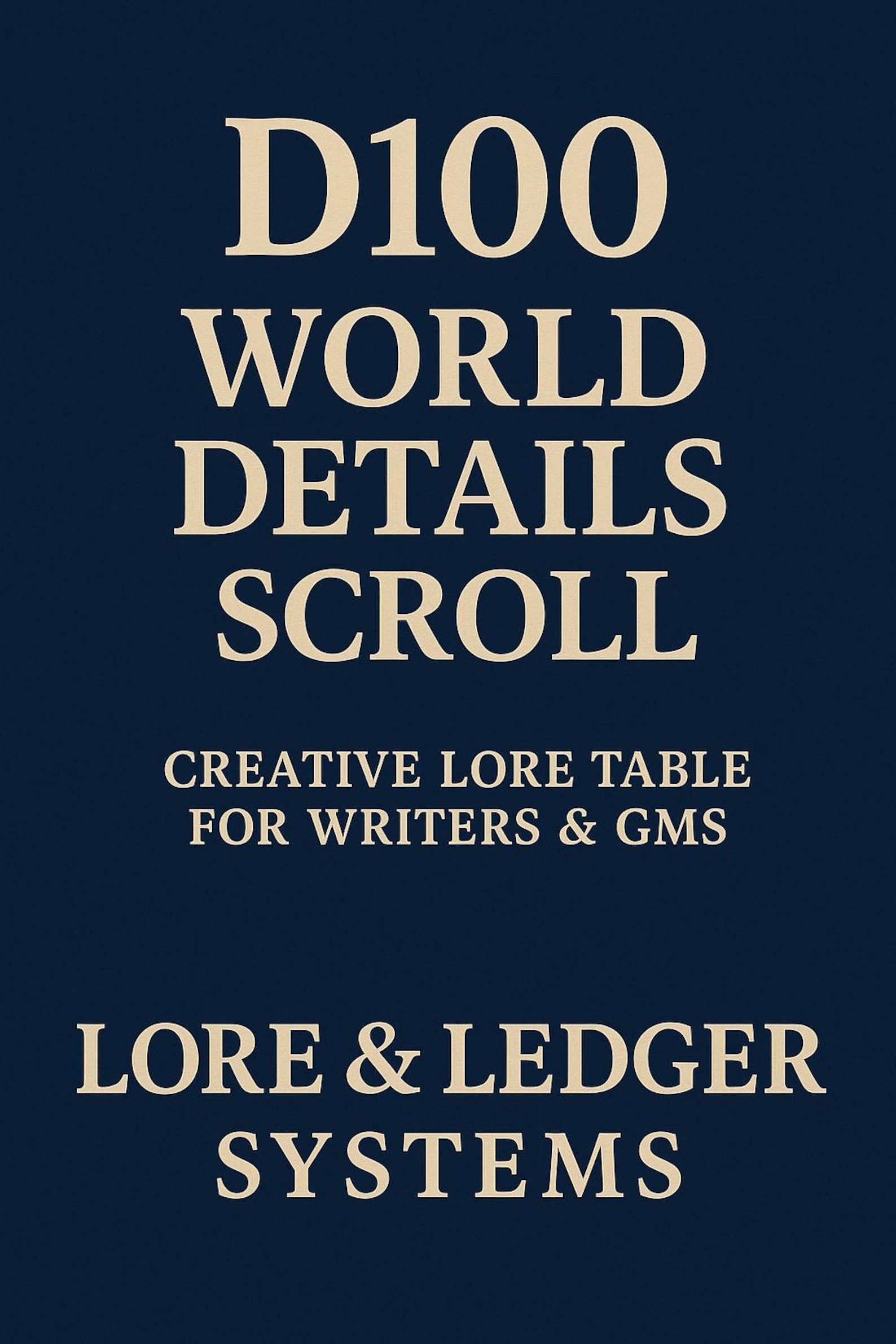 D100 Table Vault (vol. 1–7) – 700 Worldbuilding Prompts for Dms ...