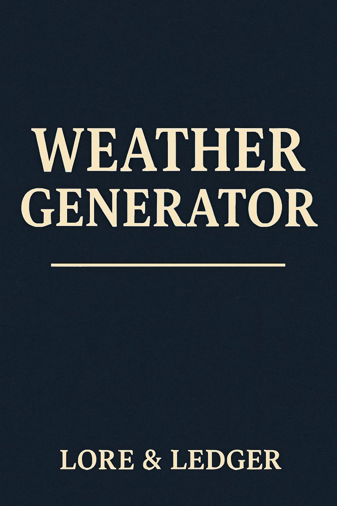 Fantasy Weather Generator – Quick Reference for Dms & Writers - Etsy