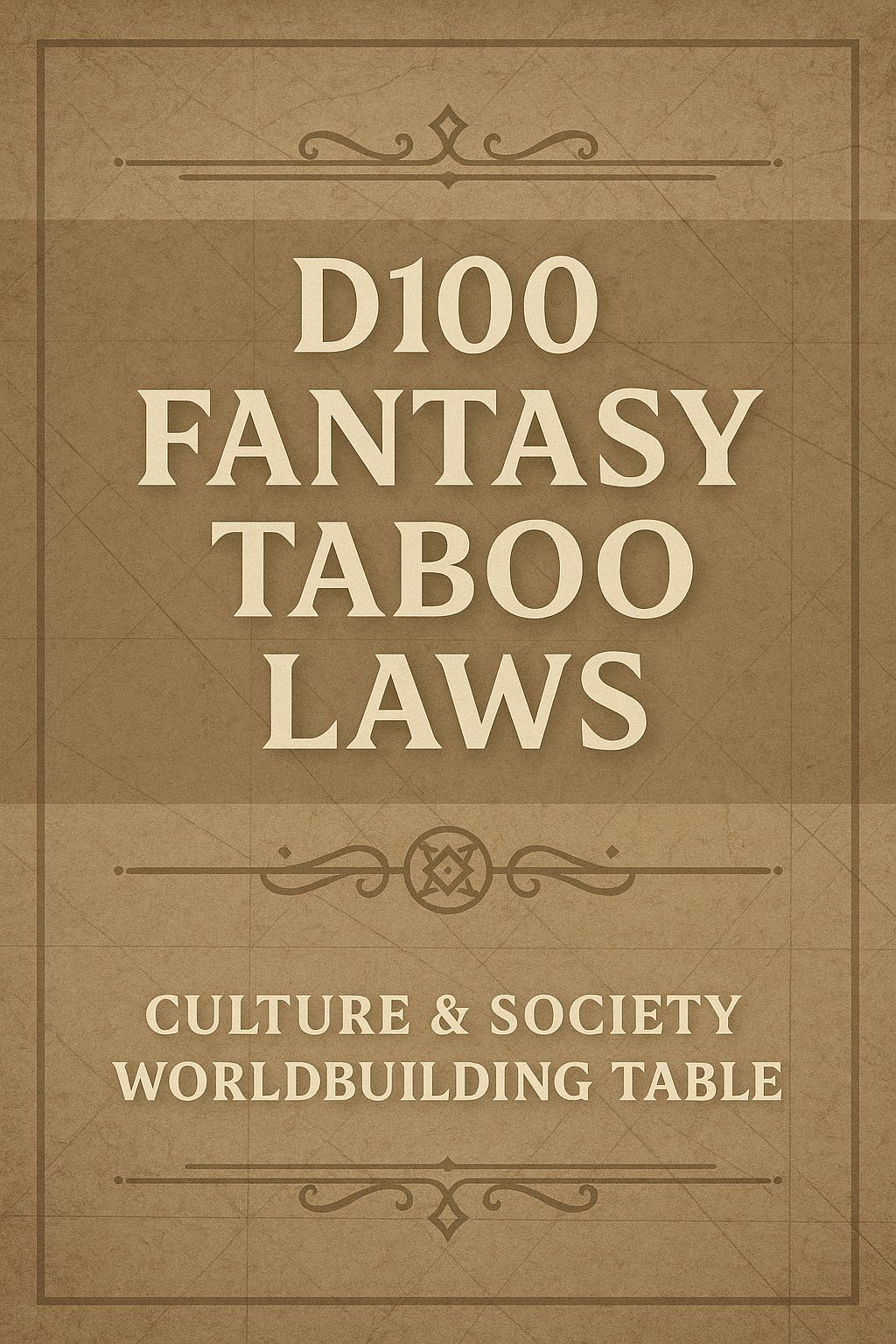 D100 Table Vault (vol. 1–7) – 700 Worldbuilding Prompts for Dms ...
