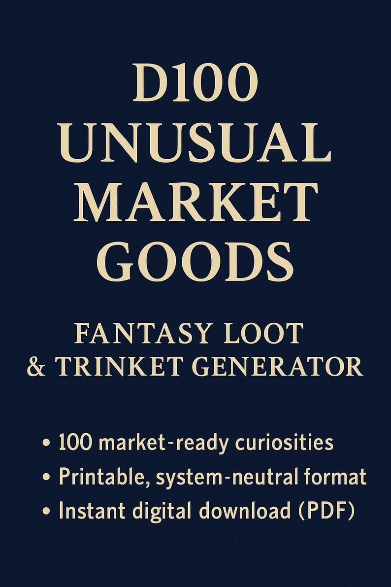 D100 Table Vault (vol. 1–7) – 700 Worldbuilding Prompts for Dms ...