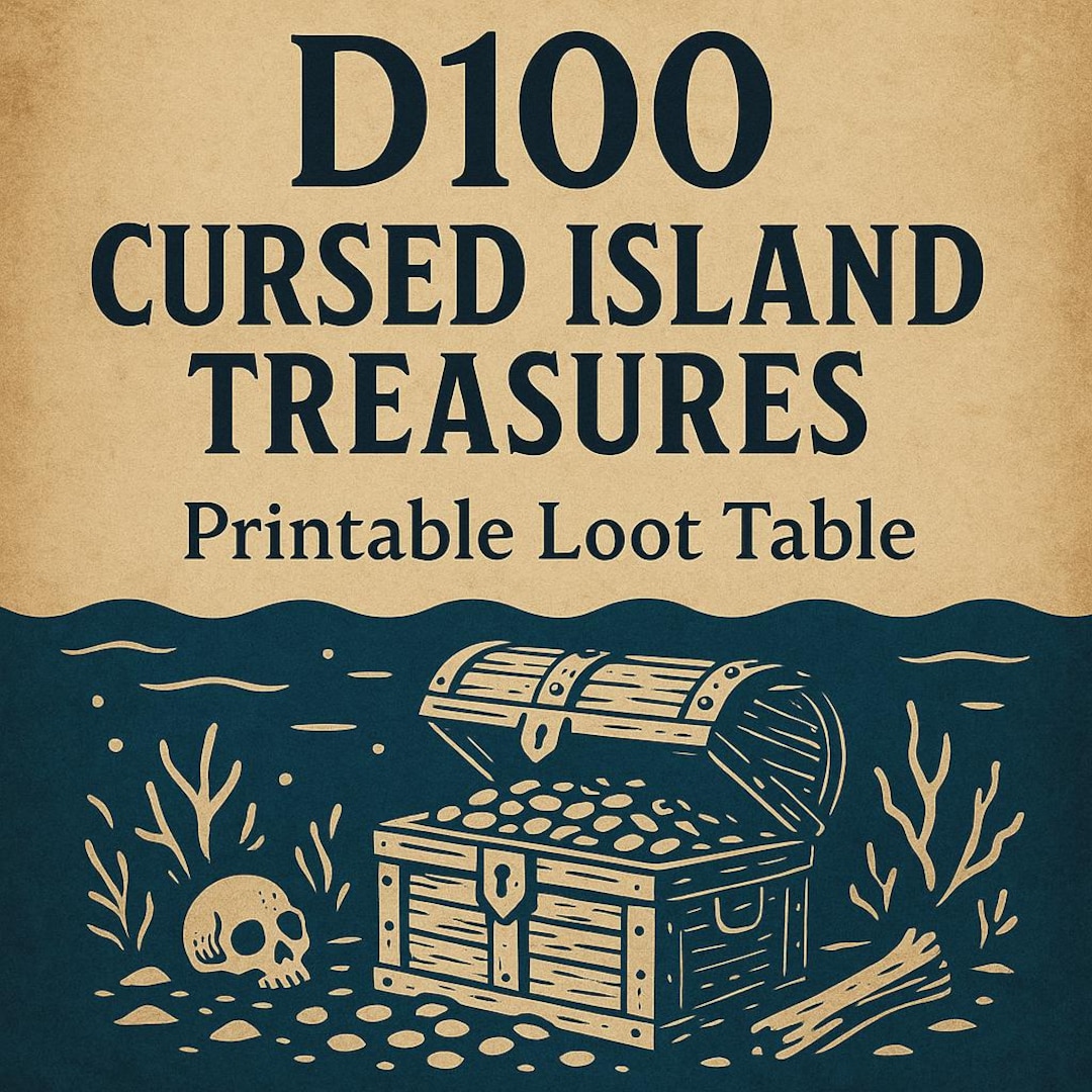 Cursed Island Treasures: D100 Loot Table PDF for Dnd, Ttrpgs - Etsy