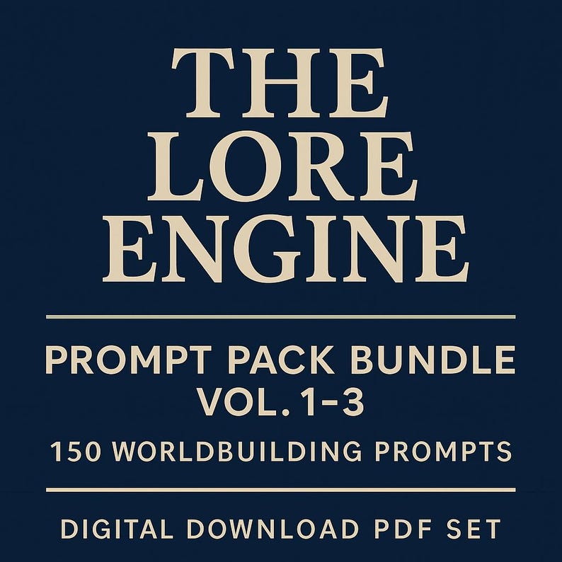 The Lore Engine | Prompt Pack Bundle Vol. 1–3 | 150 Worldbuilding ...