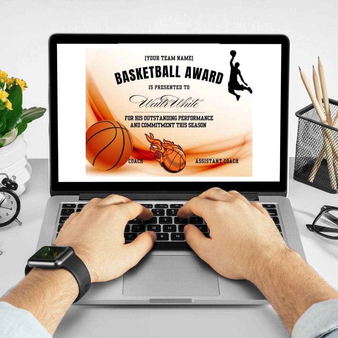 Editable Basketball Certificate Template - Printable Certificate ...