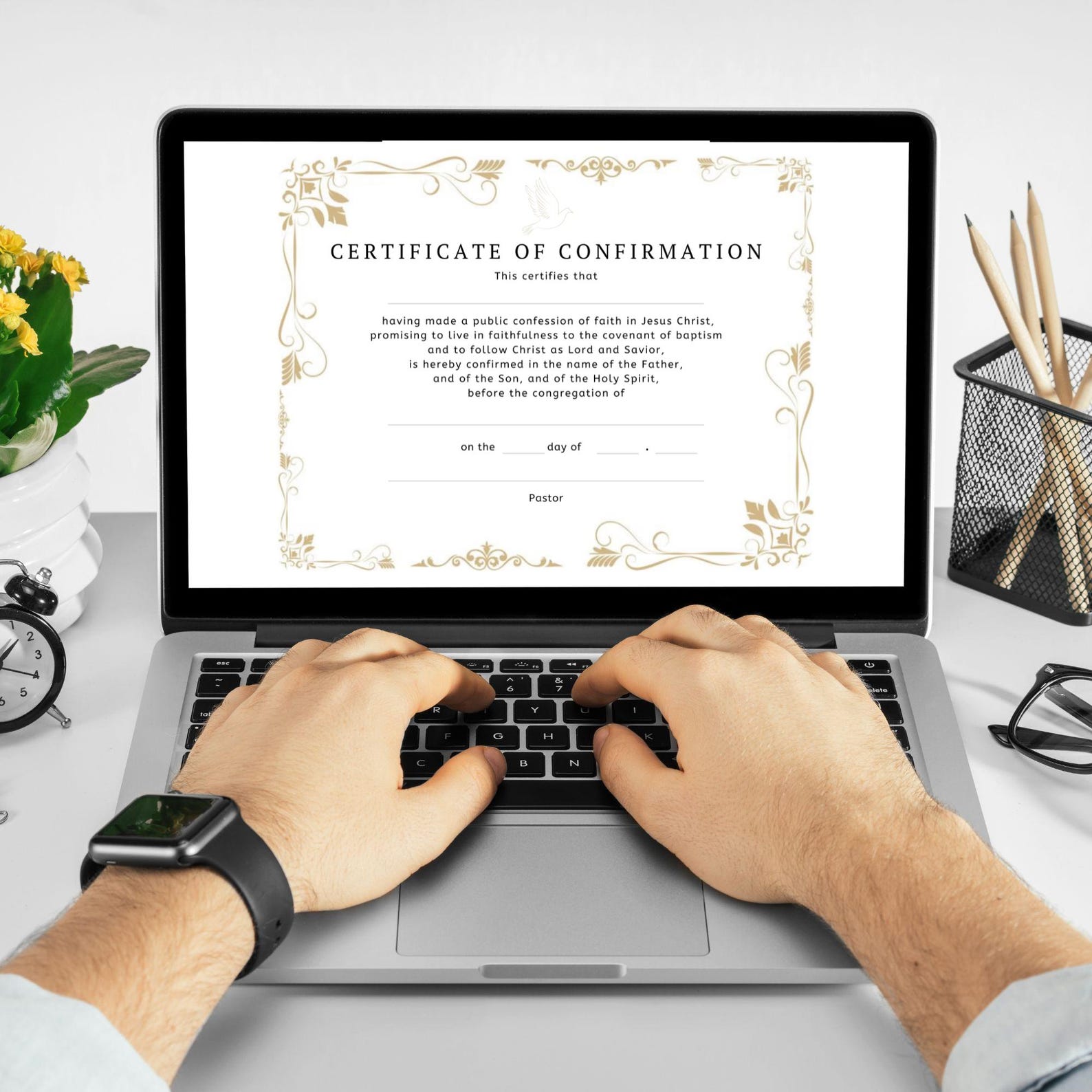 Certificate of Confirmation Template, Sacrament of Confirmation Digital ...