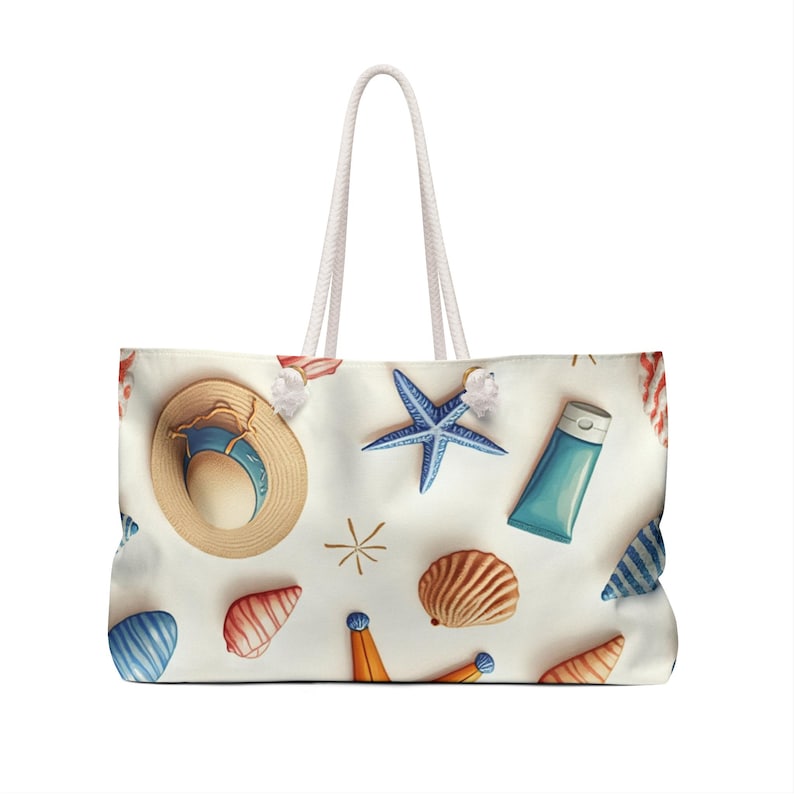 Beach Weekender Bag: Tropical Design, Spacious Travel Tote - Etsy