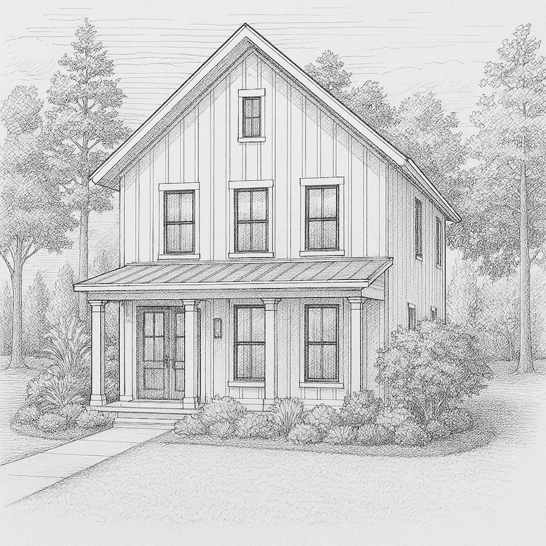 Drawing of Your Home! Custom House Art, Home Portrait, House Sketch ...