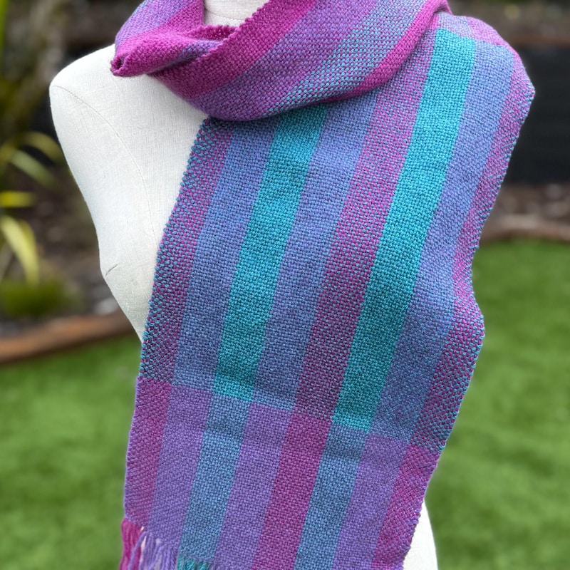 Pink Woven Scarf Merino - Etsy