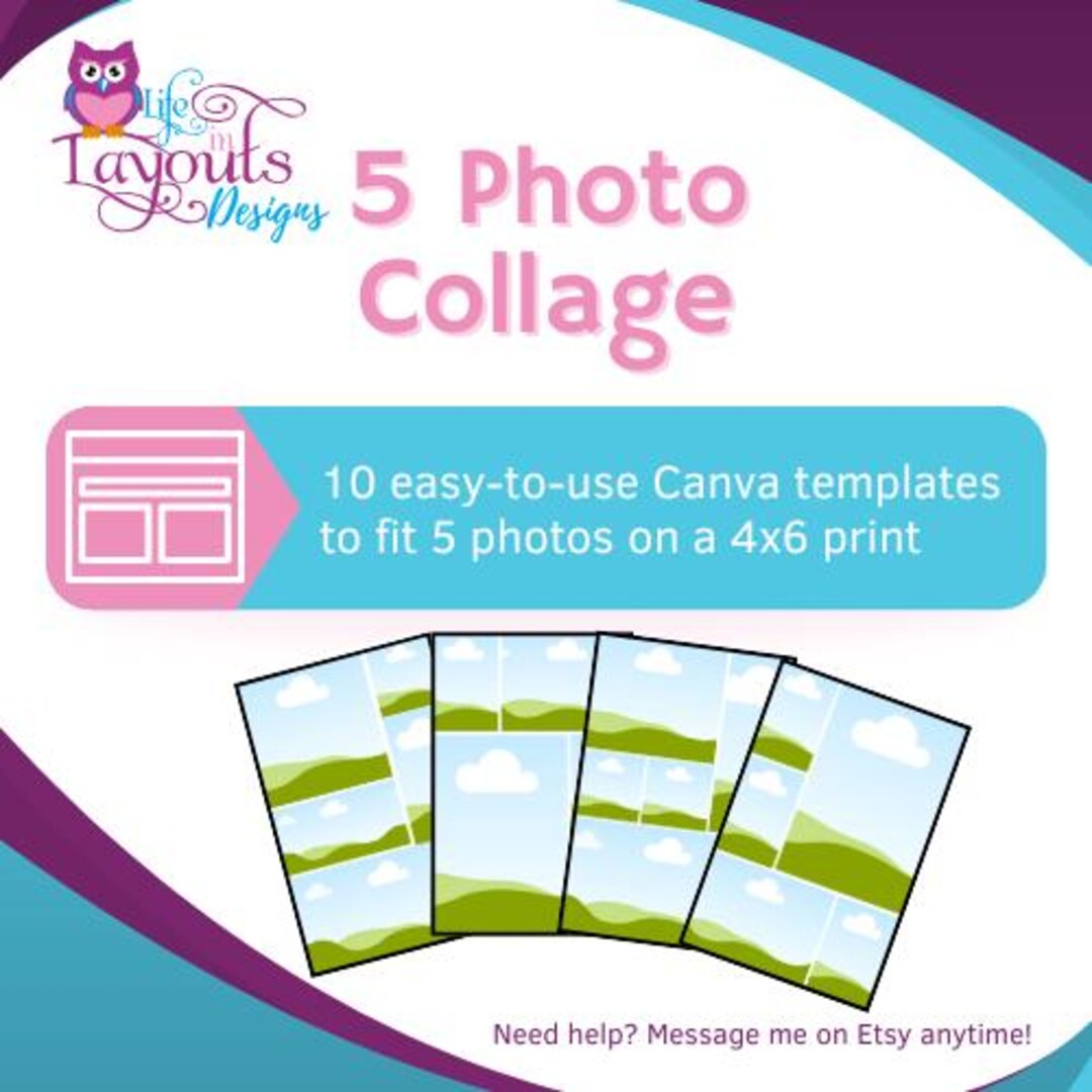 5 Photo Collage - 4x6 - Etsy