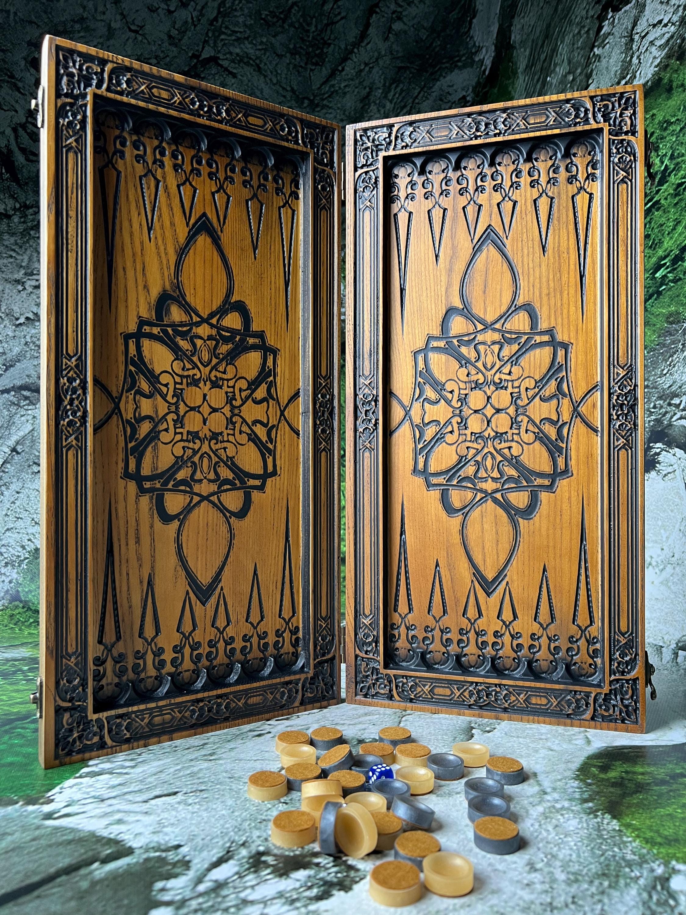 Vintage Wooden Backgammon Board - Old Masterpiece Centerpiece for Game ...