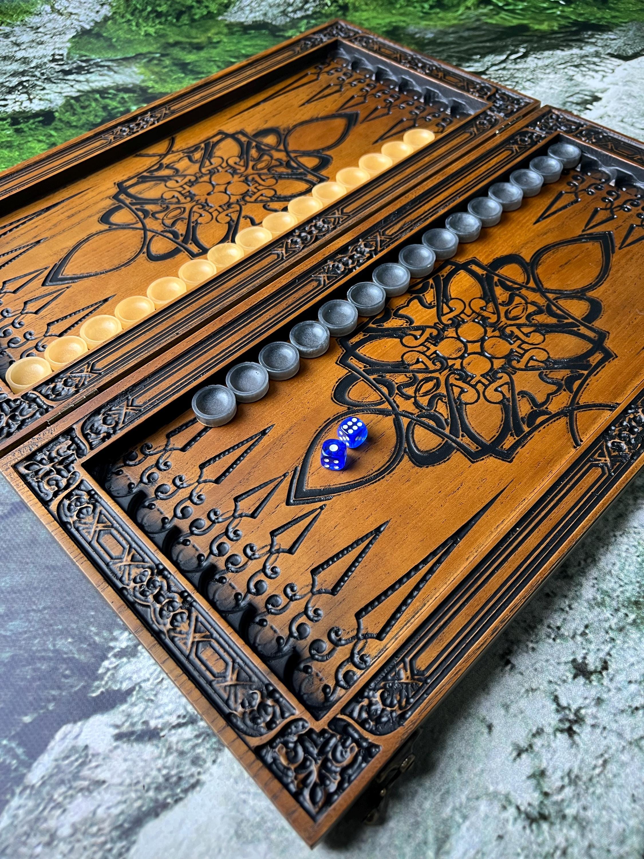 Vintage Wooden Backgammon Board - Old Masterpiece Centerpiece for Game ...