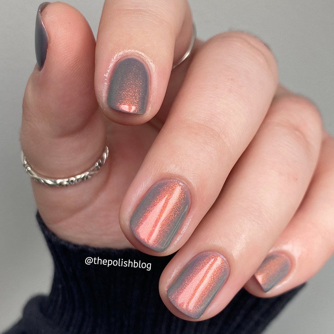 Short Term - A Grey Shimmer Nail Polish - Etsy