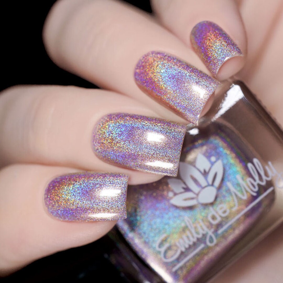 Holographic Nail Polish - Holding Onto Hope - A Very Pale Dusty Pink ...
