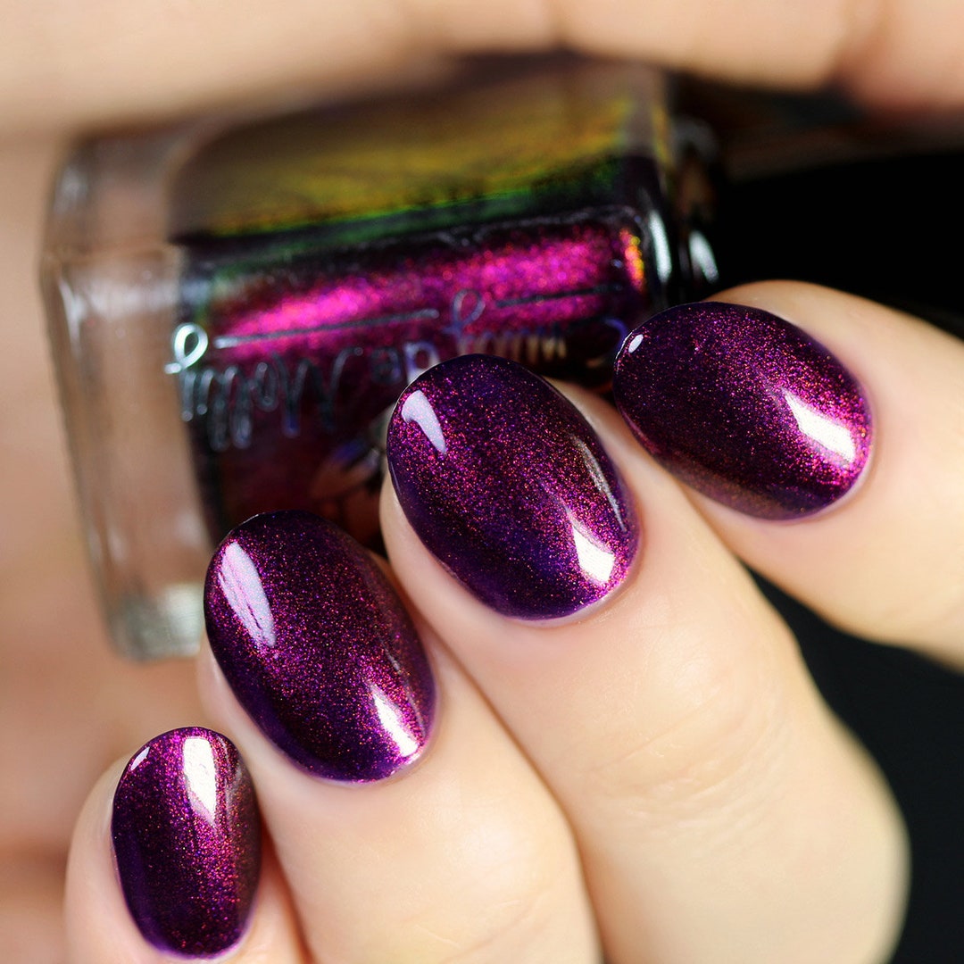 Nail Polish shades of Night A Dark Purple Base - Etsy