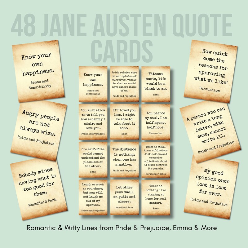 Jane Austen Poster - Etsy