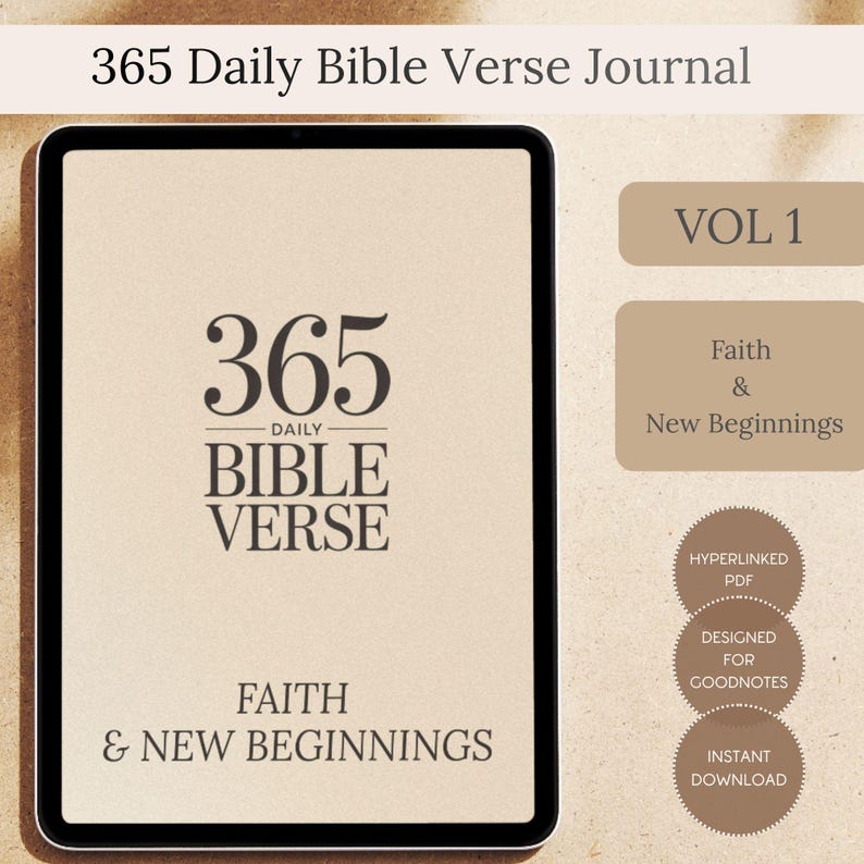 Daily Bible Journal | 365 Bible Verses Devotional | Renewed Mind ...