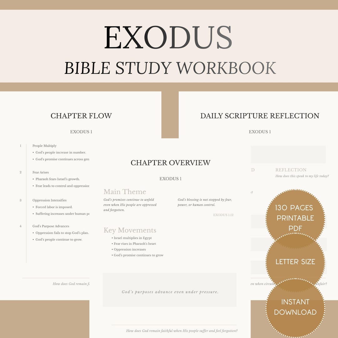 Exodus Bible Study Workbook PDF | Scripture Reflection on Deliverance ...