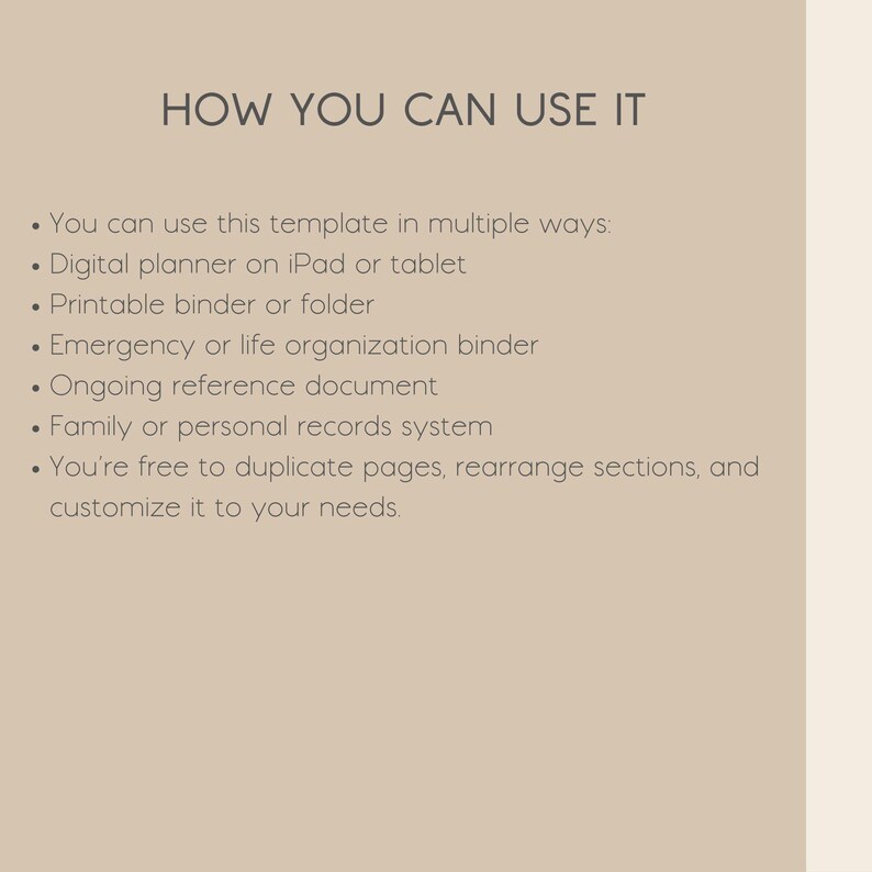 Family Emergency Binder Canva Template | Editable Emergency Planner ...