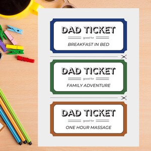Editable Coupon Book for Dad, Printable Father's Day Coupons, Fathers ...