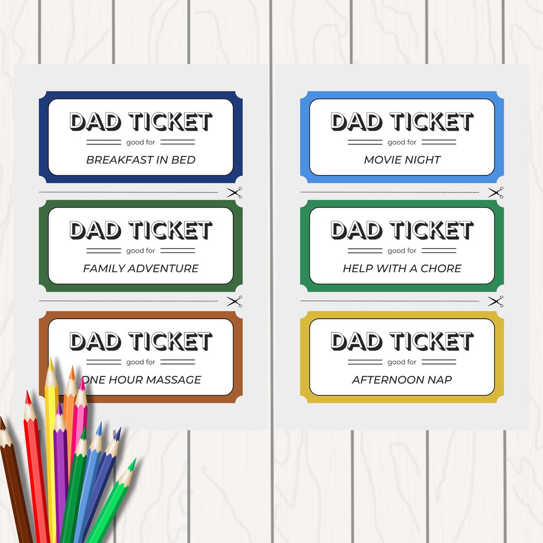 Editable Coupon Book for Dad, Printable Father's Day Coupons, Fathers ...