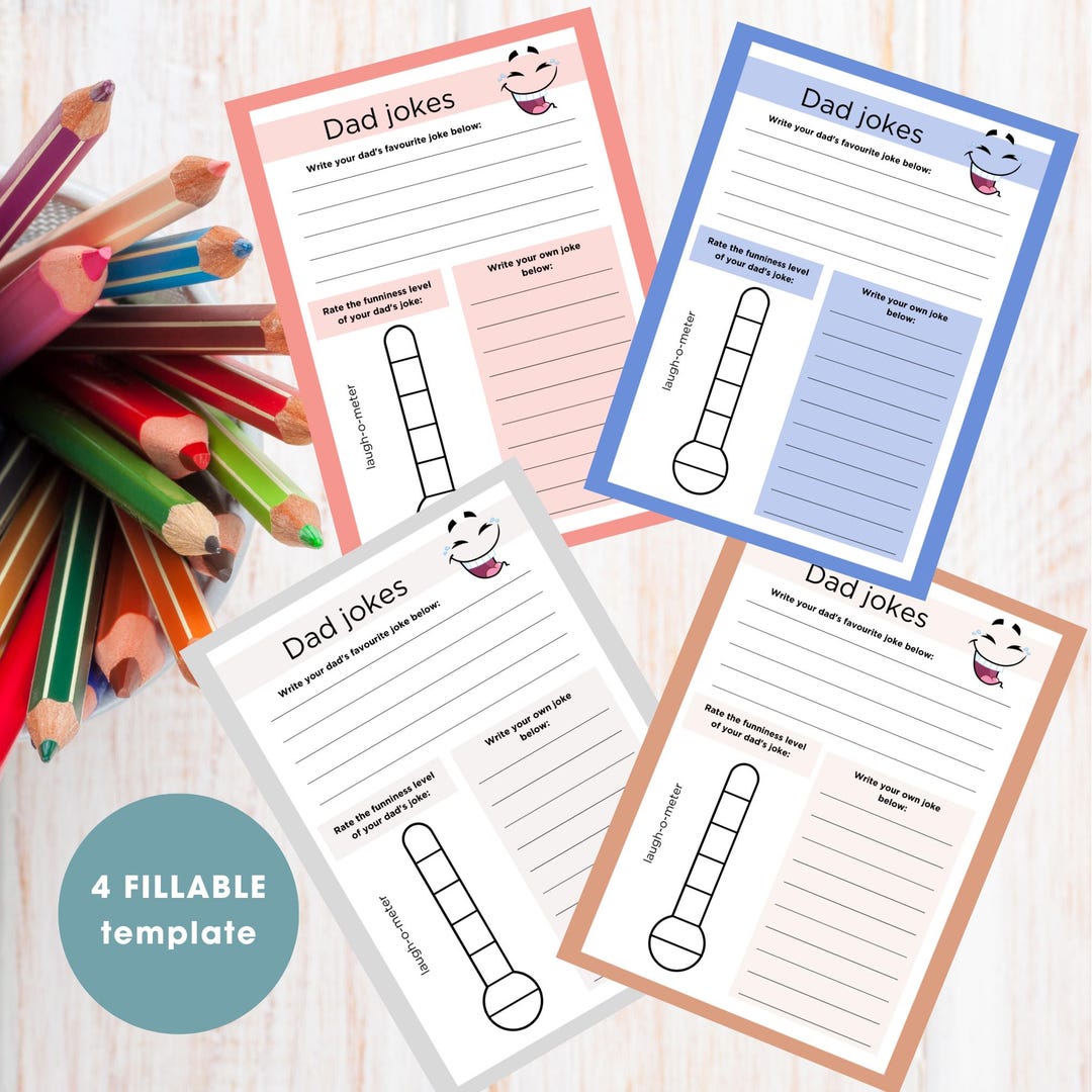 Printable Dad Jokes Activity Sheet | Father's Day Kids Game | Funny ...