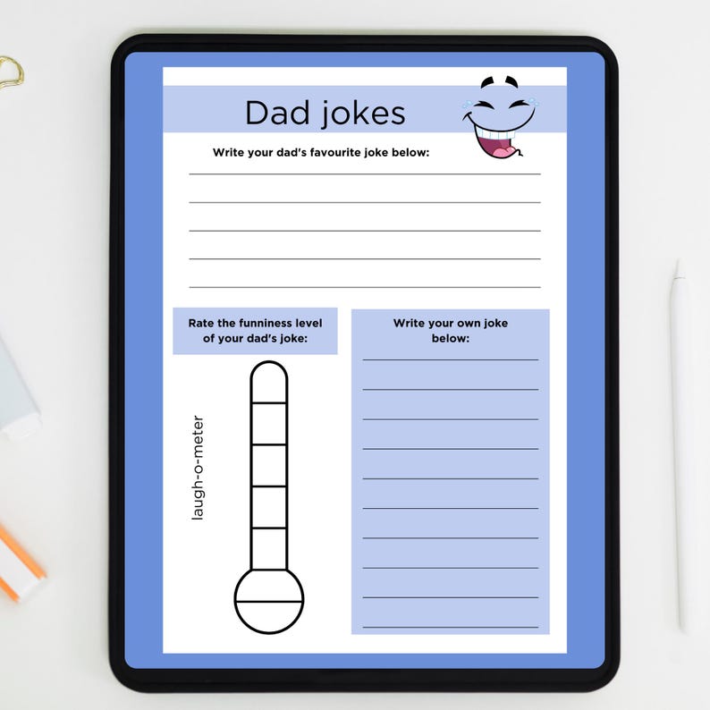 Printable Dad Jokes Activity Sheet | Father's Day Kids Game | Funny ...