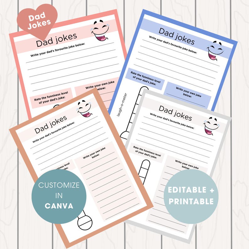 Printable Dad Jokes Activity Sheet | Father's Day Kids Game | Funny ...