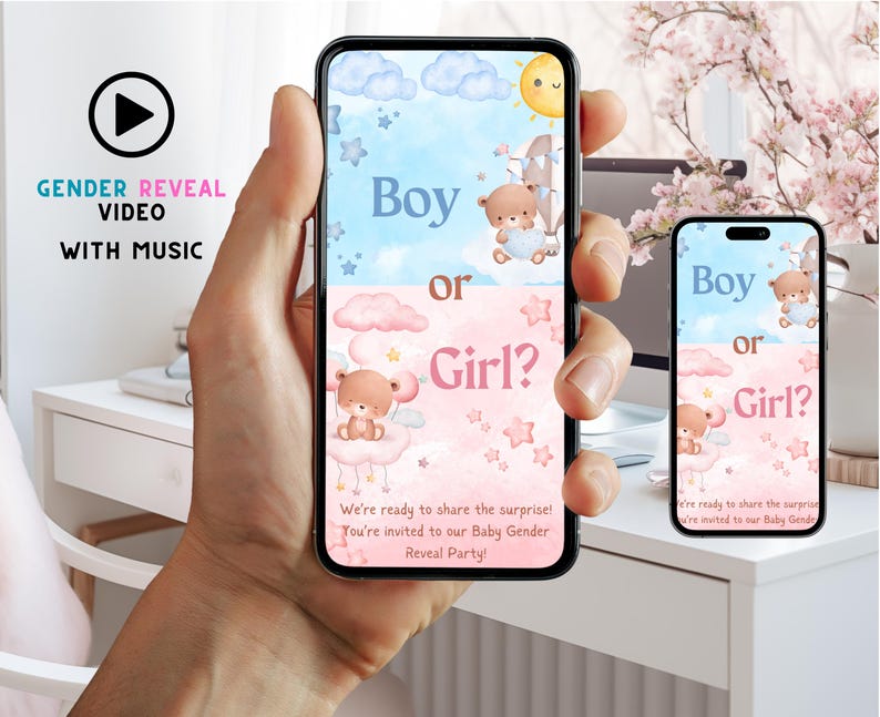 Gender Reveal Video Pregnancy Announcement | Digital Baby Announcement ...