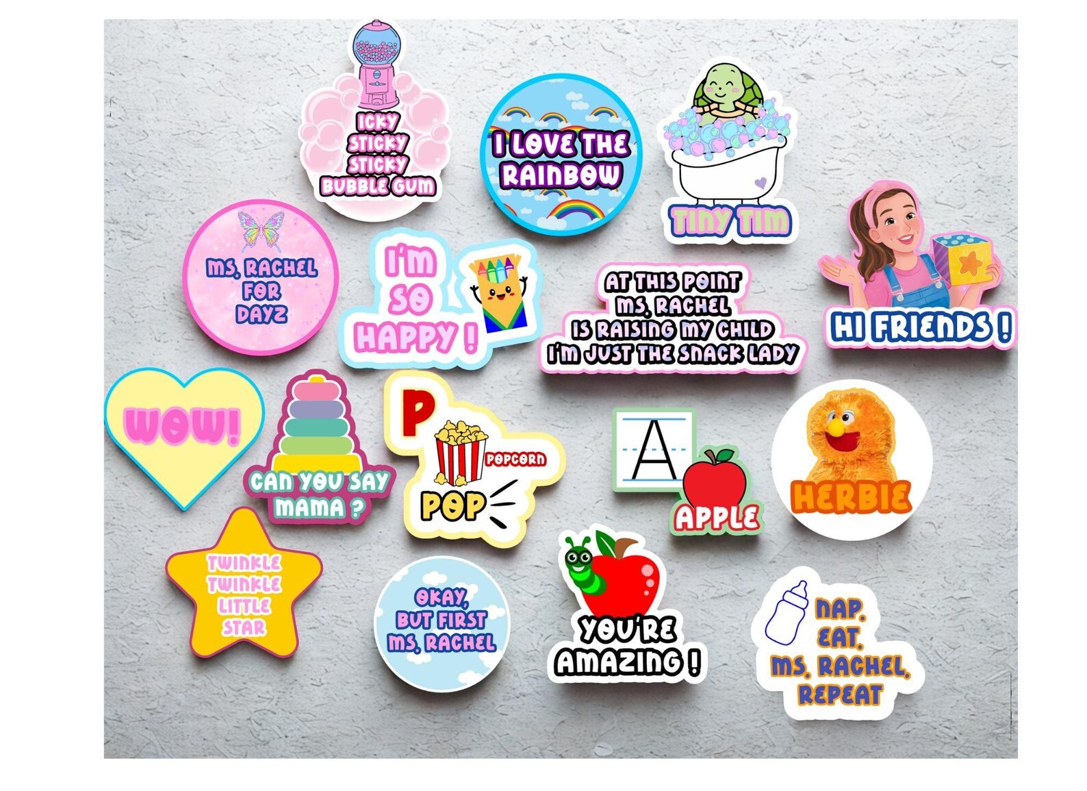 Ms. Rachel Stickers - Etsy