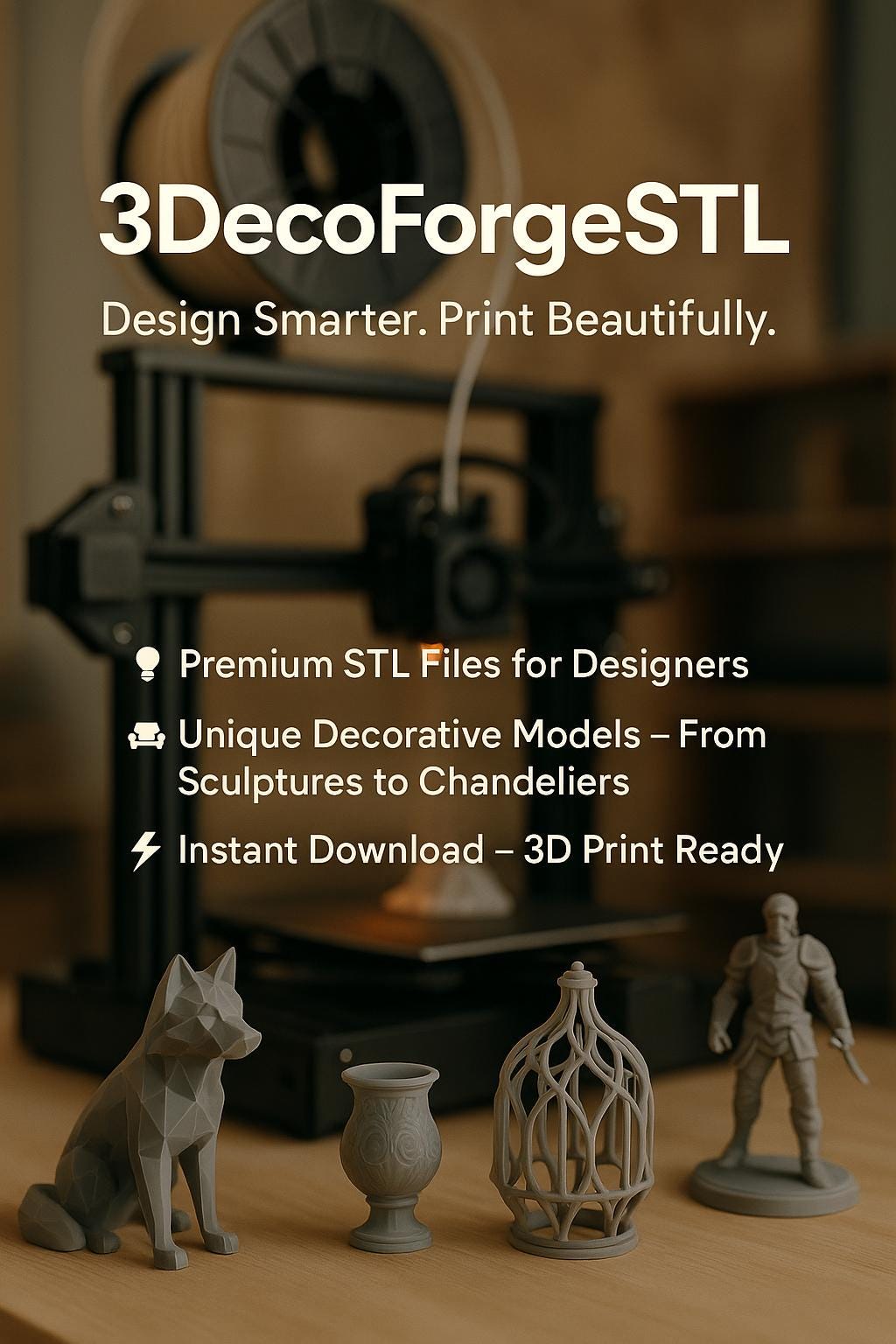 Modern 3D Printed Candle Holder- Unique Home Decor Gift- Minimalist ...