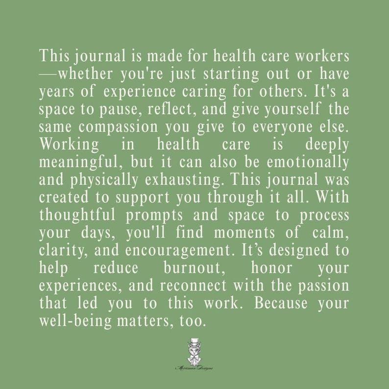 Journal Prompts for Healthcare Workers – Printable PDF for Reflection ...