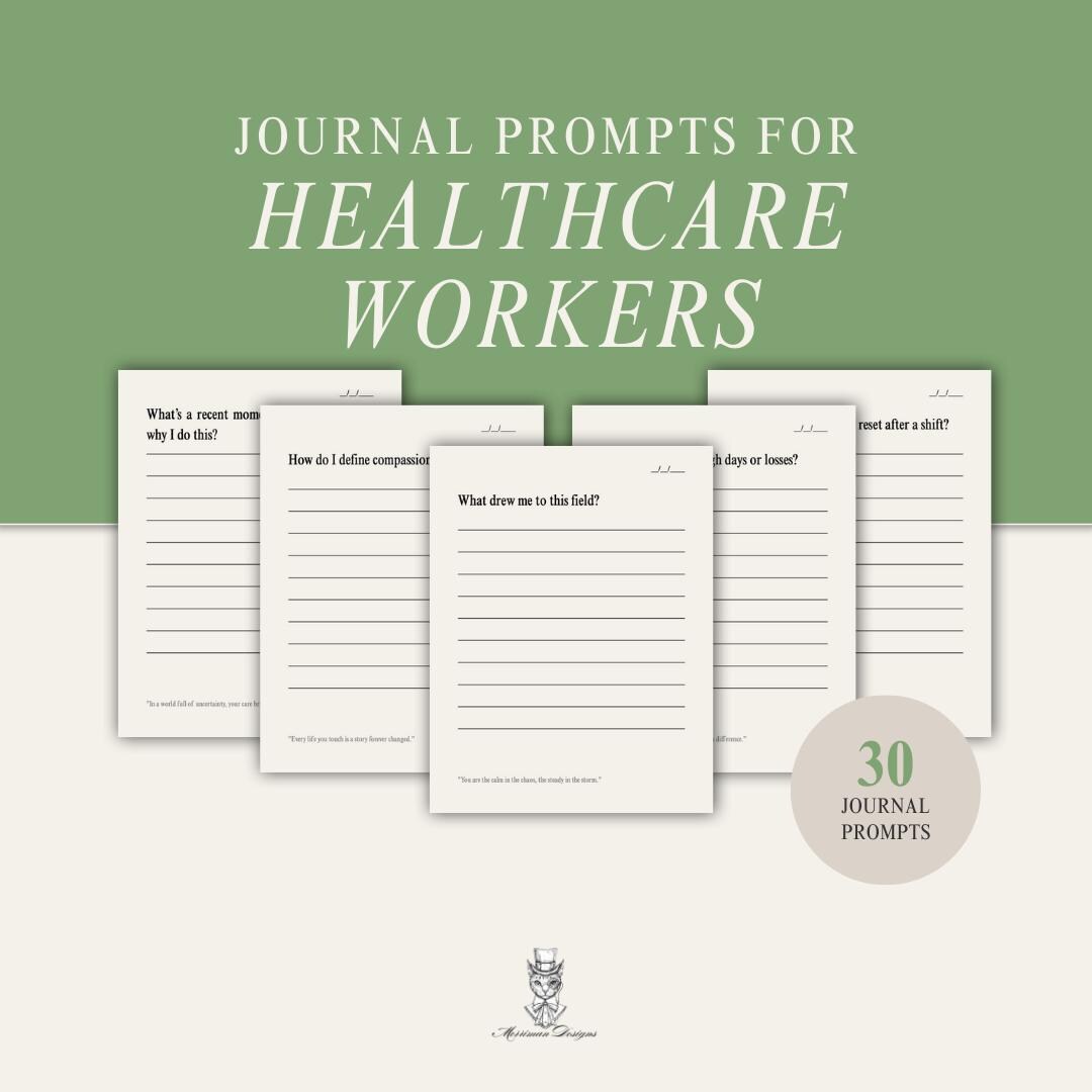 Journal Prompts for Healthcare Workers – Printable PDF for Reflection ...