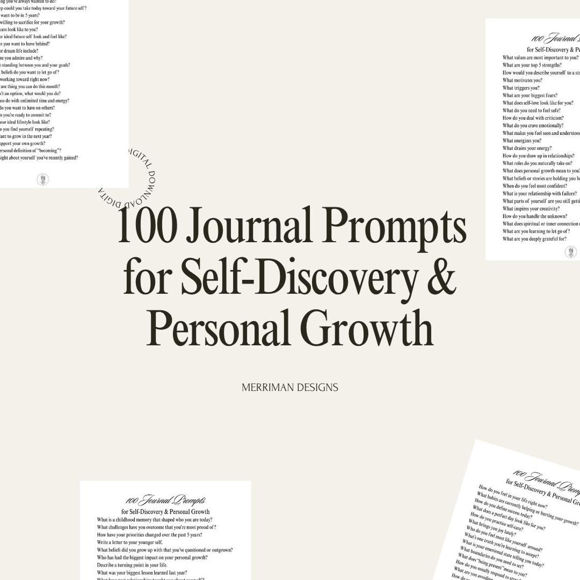 100 Journal Prompts for Self-discovery and Personal Growth – Digital ...