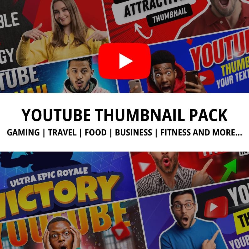 Ultimate Youtube Thumbnail Bundle – 100+ Click-worthy Canva Templates ...