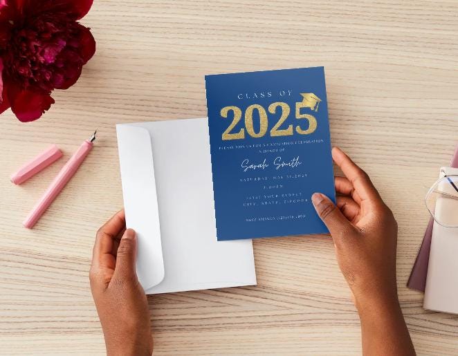 Editable Graduation 2025 Invitation Template, Customize, Personalize ...