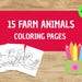 Printable Farm Animals Coloring Book for Kids – 15 Fun Pages (PDF ...