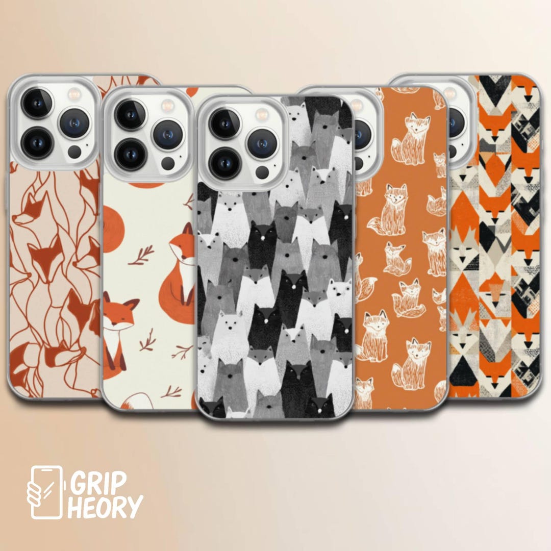 Red Fox Phone Case Wildlife Pattern Cover for iPhone 17 16, 15, 14, 13 ...