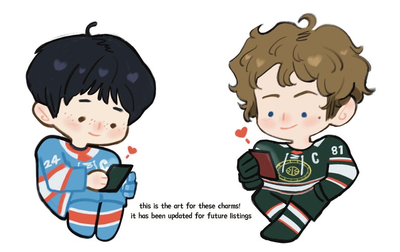 Shane & Ilya Text Charms | HEATED RIVALRY - Etsy UK