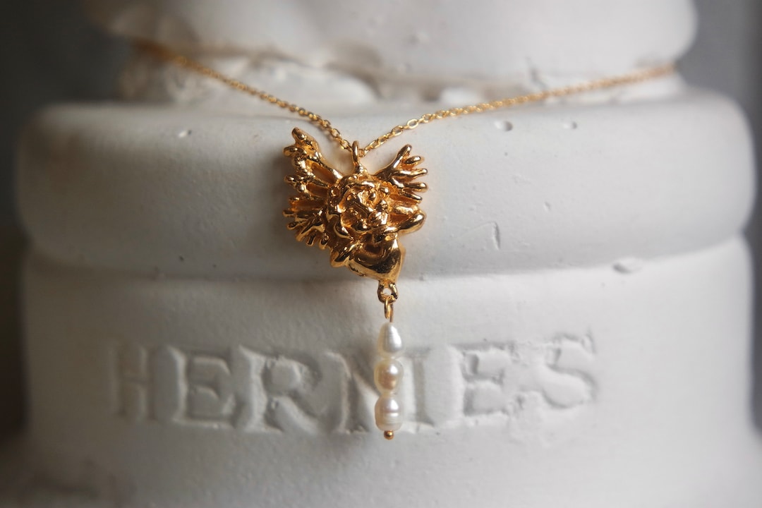 Eros Necklace Cupid Eros Necklace Gift for Her Angel - Etsy