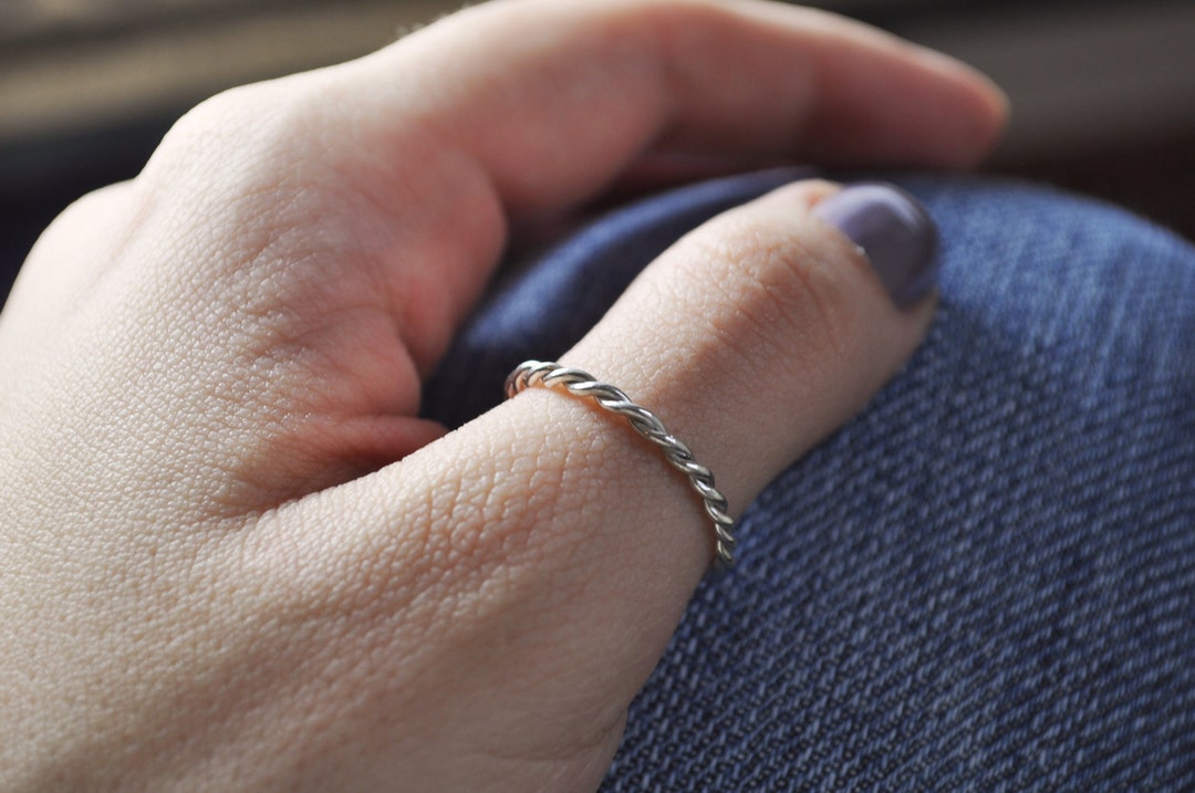 Twisted Silver Ring, Gift for Her, Sterling Silver Ring, Free Shipping ...