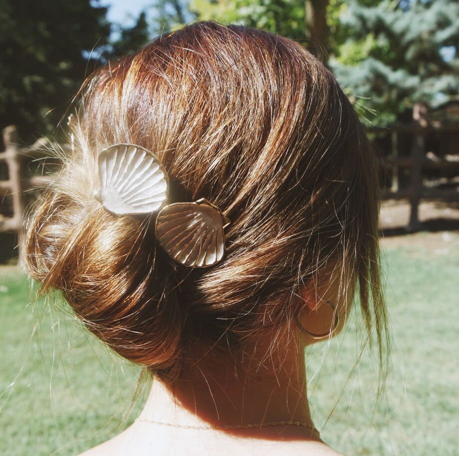 Seashell Hair Clip, Oyster Shell Hair Clip, Free Shipping, Gift for Her ...
