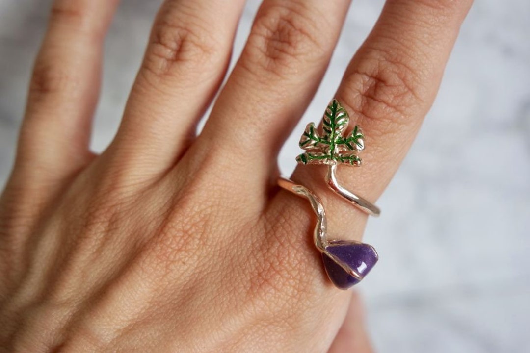 Fig Ring, Fig Jewellery, Fruit Jewellery, Free Shipping, Fig Leaf Ring ...