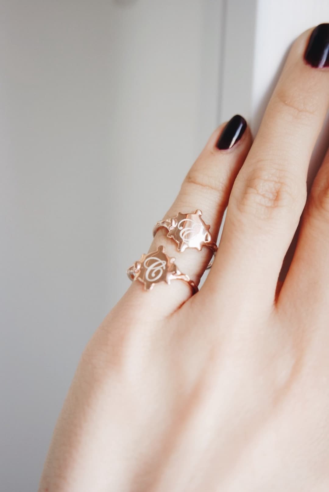 Personalized Initial Pinky Finger Ring, Personalized Ring, Gift for Her ...